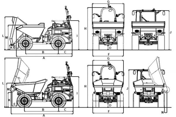 Dumper Wheeled DV90 Dual View 9T